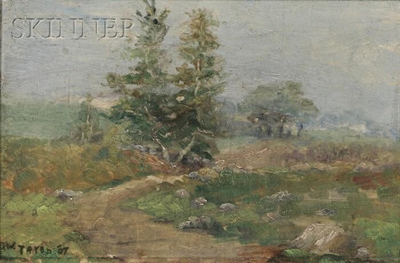 Dwight William Tryon | Spring Landscape/A Study (1907) | MutualArt