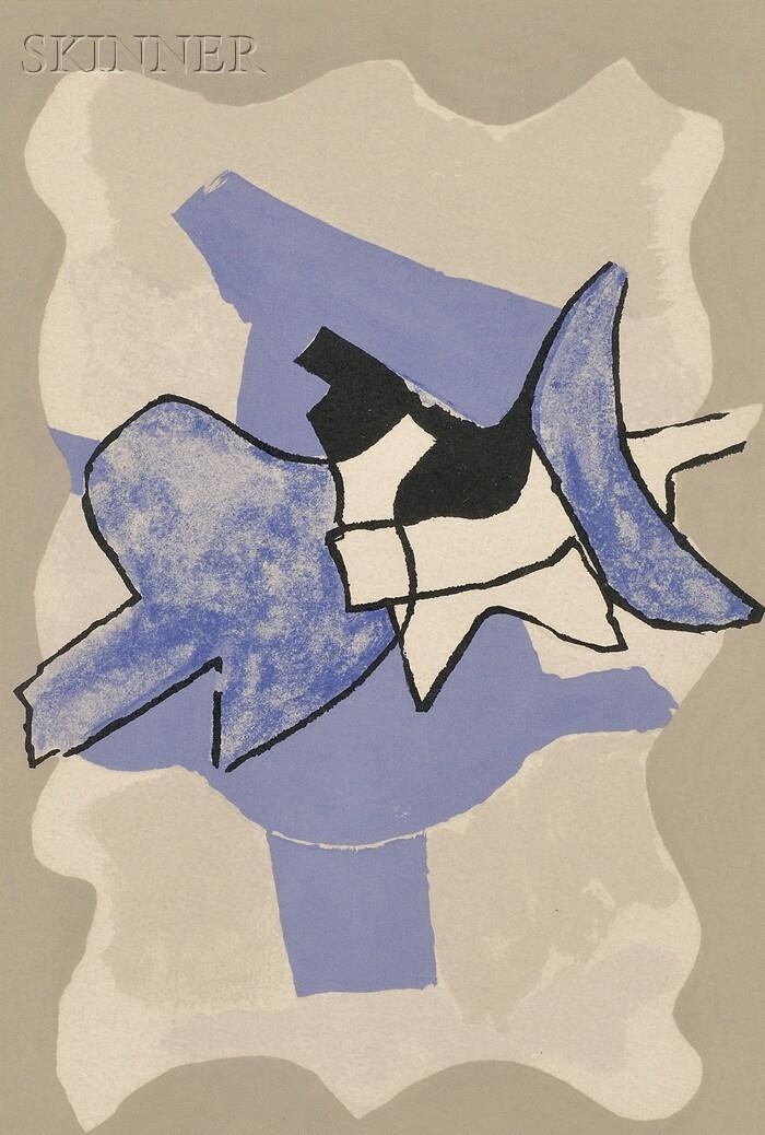 Georges Braque | Komposition mit drei roten Vögeln aus Descente aux ...