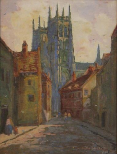 Blythe Fletcher | Cathedral and Street Scene | MutualArt