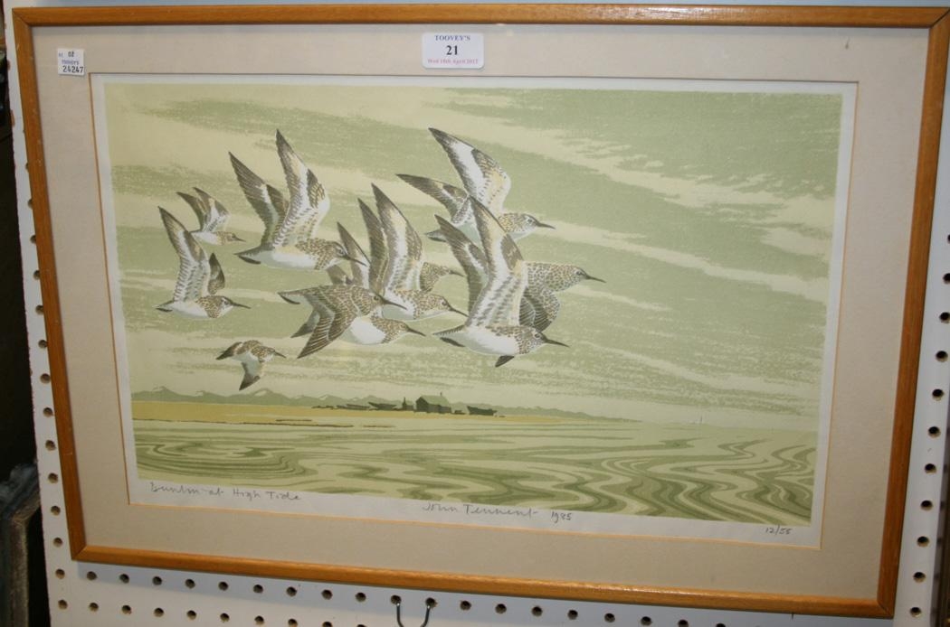 John Tennent | Dunlin at High Tide (1985) | MutualArt