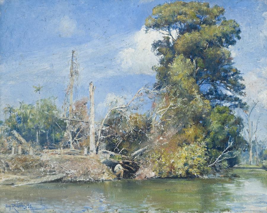 Tom Roberts | AN ISLAND ON THE TWEED, N.S.W. (1920) | MutualArt