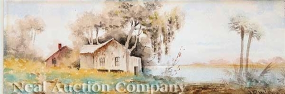 James Ralph Wilcox | Florida Cabin Scene | MutualArt
