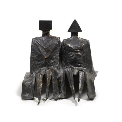 Lynn Chadwick | SITTING FIGURES IN ROBES I (1980) | MutualArt