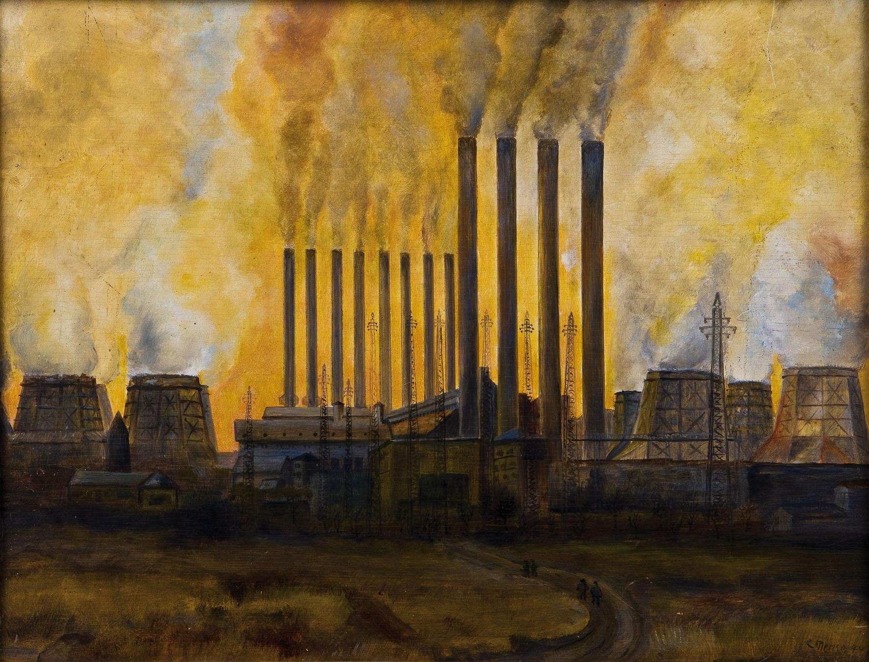 Carlo Mense | Industrial Landscape (1944) | MutualArt