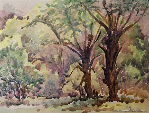 Hilda Alexandra Wiseman | Garden Scenes - A Pair | MutualArt