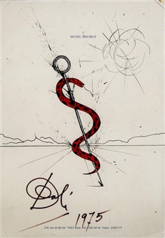 Salvador Dalí | Snake in Landscape (1975) | MutualArt