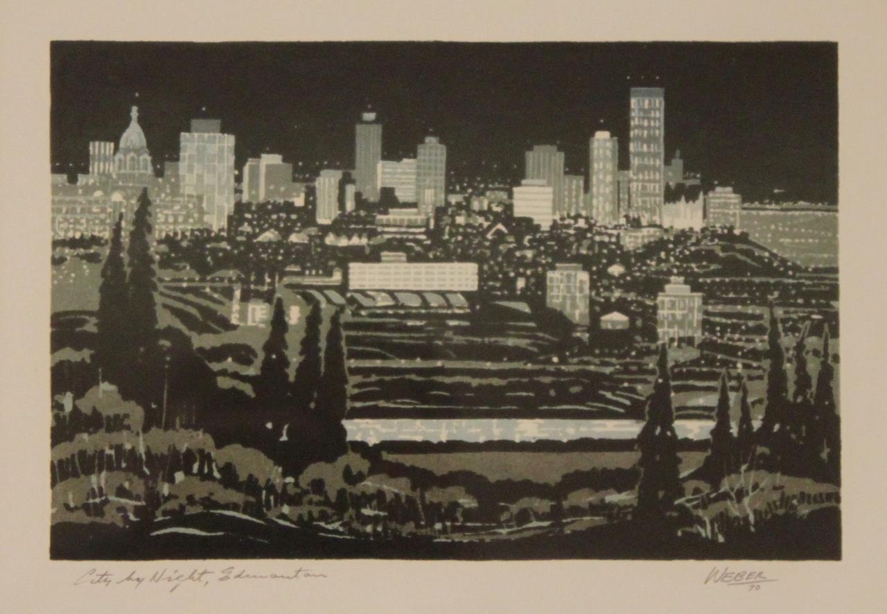 George Weber | City by night, Edmonton | MutualArt