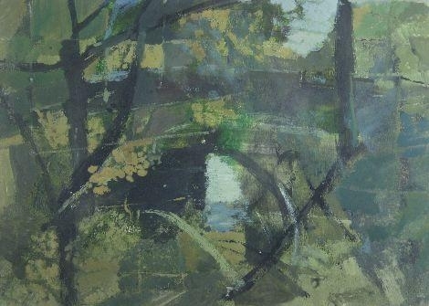 Gordon Stuart | woodland bridge | MutualArt