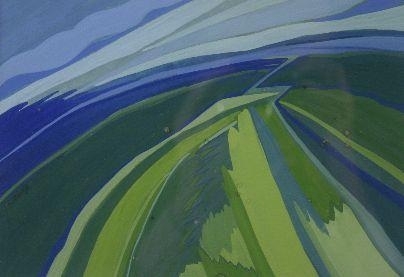 Brigid Wright | hillside landscape | MutualArt