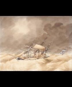 Jacob Spin | The Ship Amboina and the barge ship Johannis Marinus (1846 ...