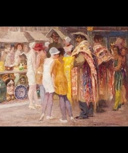 Wilhelm Ferdinand Abraham Isaac Vaarzon Morel | Market scene in ...