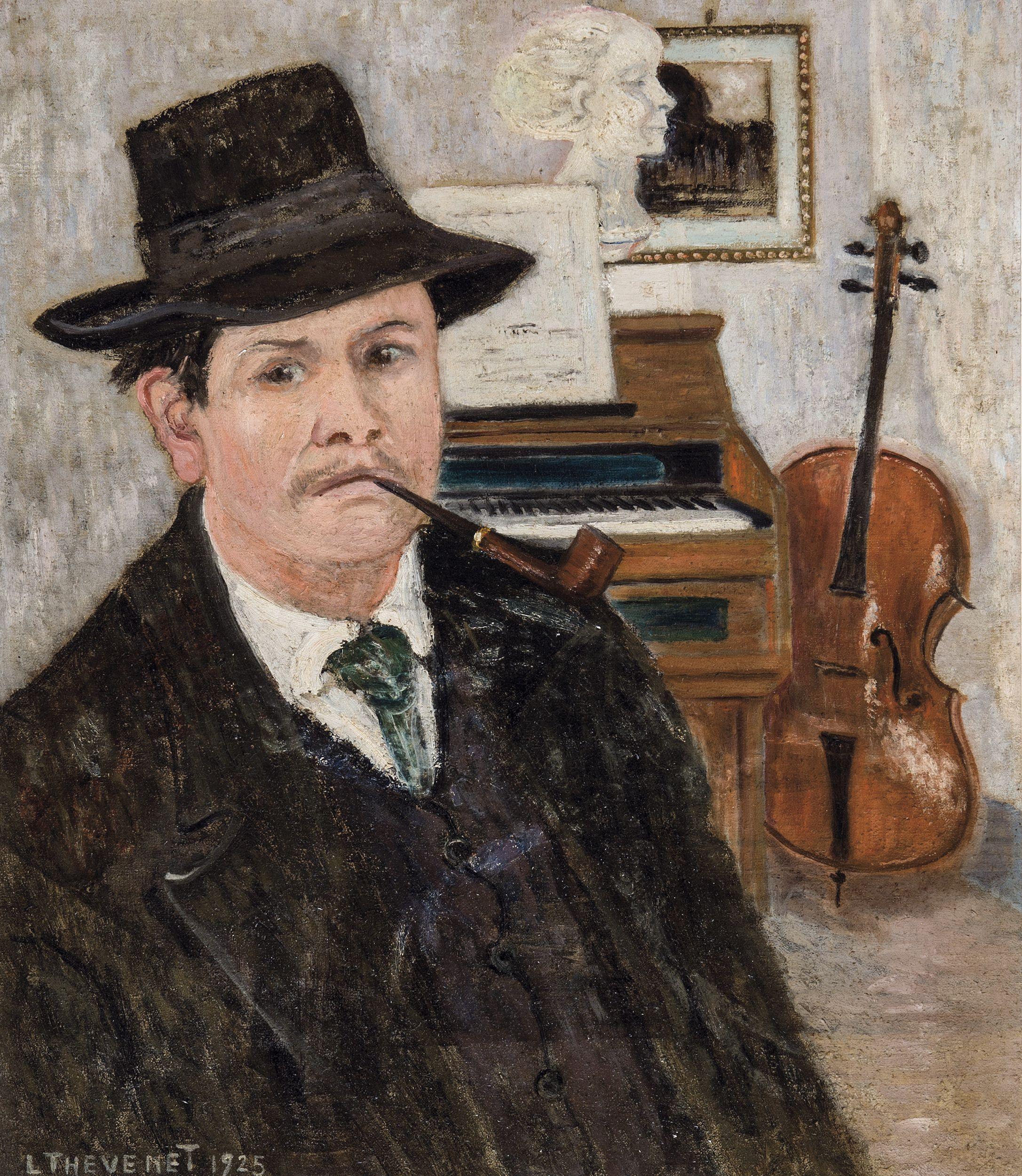 Louis Thévenet | My portrait at the harmonium (1925) | MutualArt