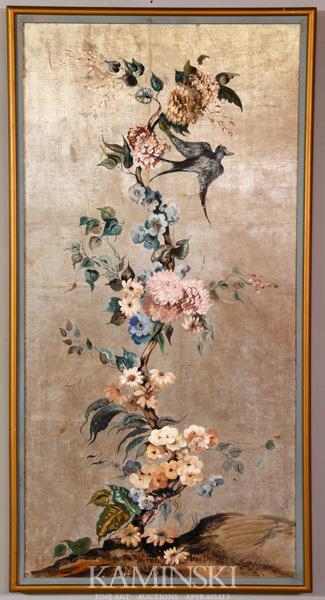 Margo Alexander | Tall flowing tree with flying blue birds | MutualArt