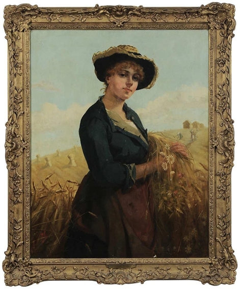 Minnie F. W. Gilbert | Beauty Harvesting Hay | MutualArt
