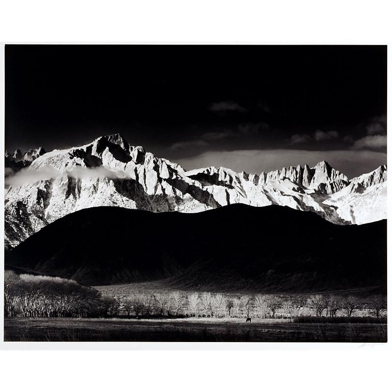 Ansel Adams | Winter Sunrise, Sierra Nevada, from Lone Pine, California ...