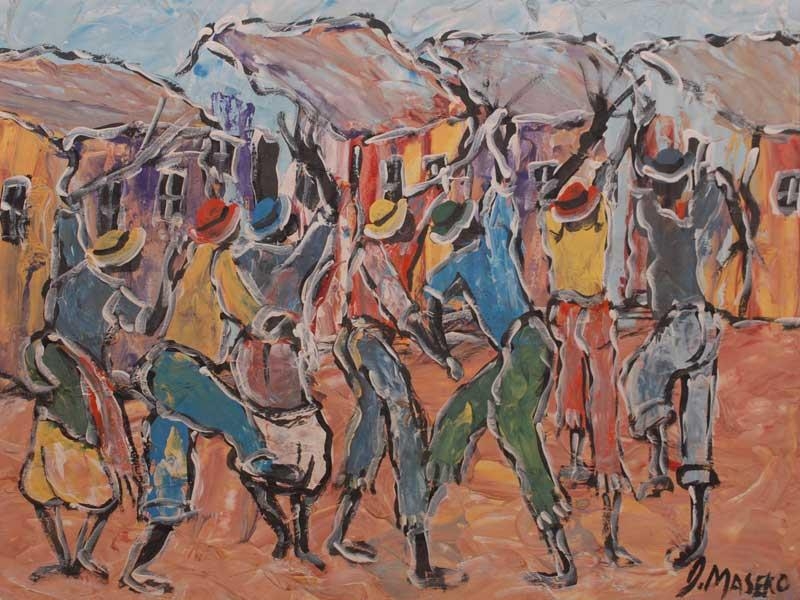 Joe Maseko | Township Dancers | MutualArt