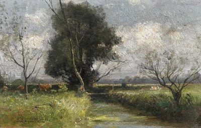 Eugène Antoine Samuel Lavieille | Brook Landscape in the Summer | MutualArt