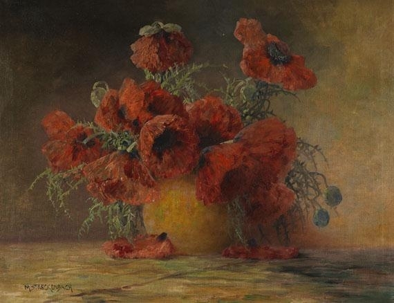 Max Theodor Streckenbach | Klatschmohn in einer Vase (1900) | MutualArt