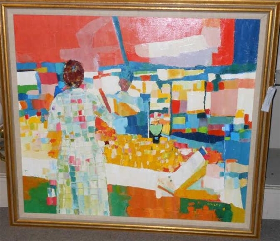 Sidney Smiley | Woman at the market | MutualArt