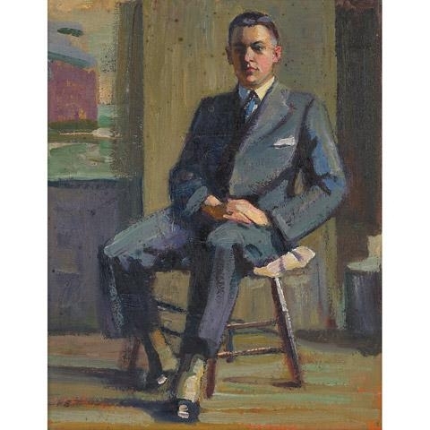 Peter Clapham Sheppard | Portrait Of A Seated Gentleman (1927) | MutualArt