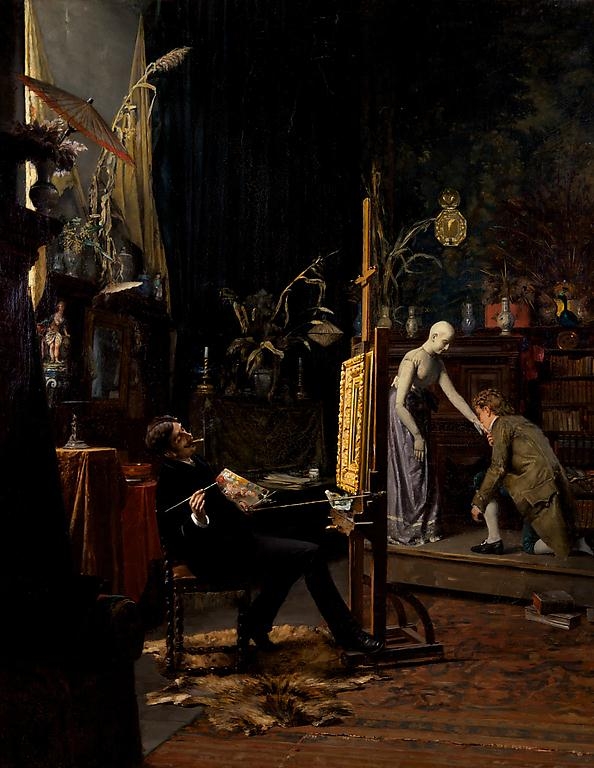 Arvid Liljelund | Scene from the Artist's Studio in Düsseldorf (1883 ...