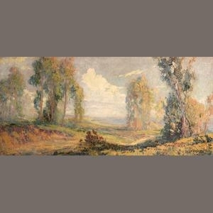 Geoffrey Holt | A glimpse of the ocean through the trees | MutualArt