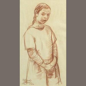 Ralph Stackpole | A portrait of an Italian girl (1921) | MutualArt