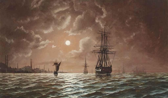 Edward Hoyer | An armed merchantman and other shipping on the ...