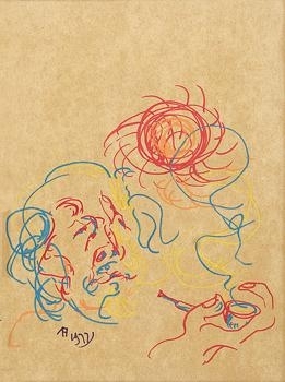Affandi | Self Portrait Affandi with His Pipe | MutualArt