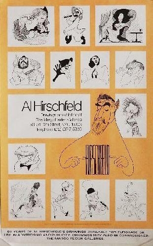 Al Hirschfeld | Exhibition poster (1974) | MutualArt