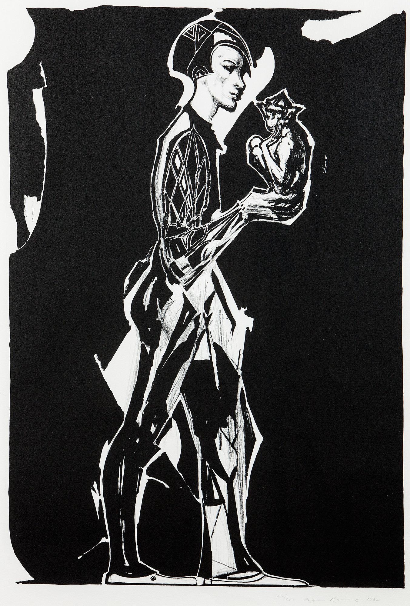 Bjørn Ransve | Harlekin med ape (1987) | MutualArt