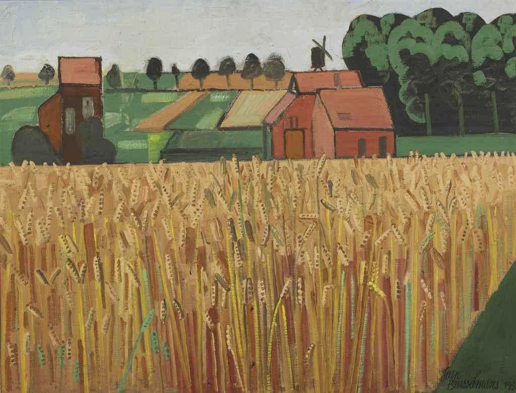 Jean Brusselmans | Korenveld; cornfield (1935) | MutualArt