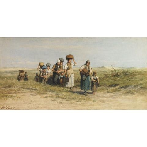 Philip Lodewijk Jacob Frederik Sadée | Women gleaning potatoes | MutualArt