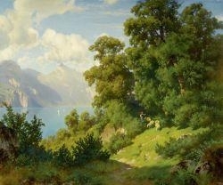 Traugott Schiess | Walensee mit Sichelkamm (1860) | MutualArt