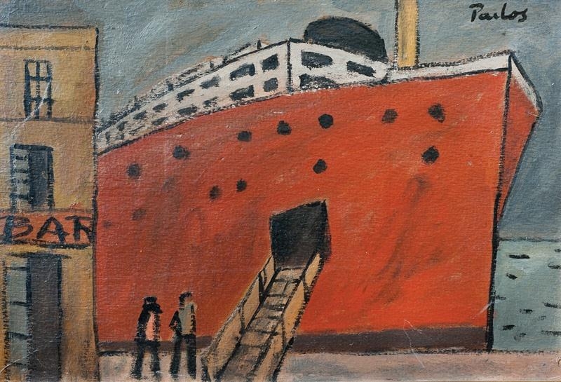 Manuel Pailós | Buque y marinos en puerto | MutualArt