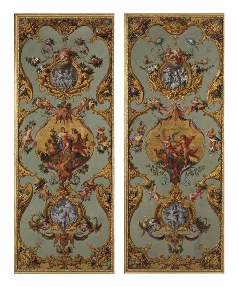 Daniel Marot the Elder | A trompe l'oeil ceiling painting with putti ...