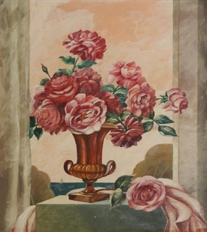 Adrian George Feint | Still Life with Hibiscus (1967) | MutualArt