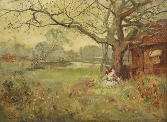 James Lawson Balfour | Figure Resting by the Tree (1907) | MutualArt