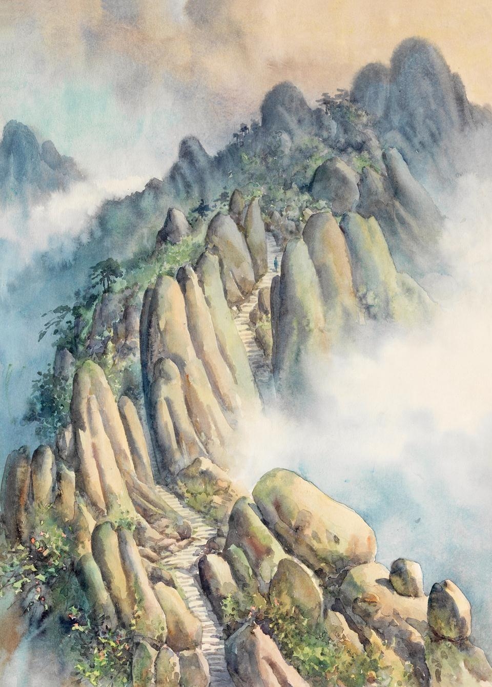 Pan Sitong | Thousand Ladders at the Yellow Mountain | MutualArt