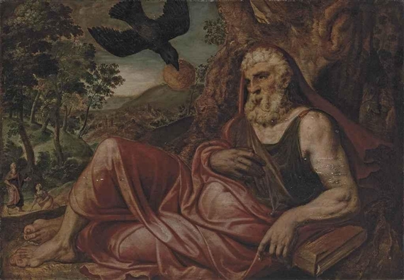 Frans Pourbus the Elder | Elijah Fed by the Raven, with Elijah and the ...
