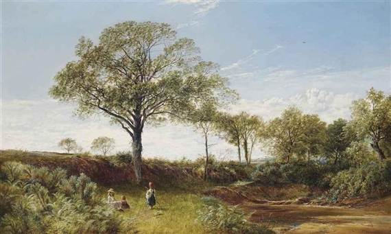 David Payne | Children playing on a river bank | MutualArt