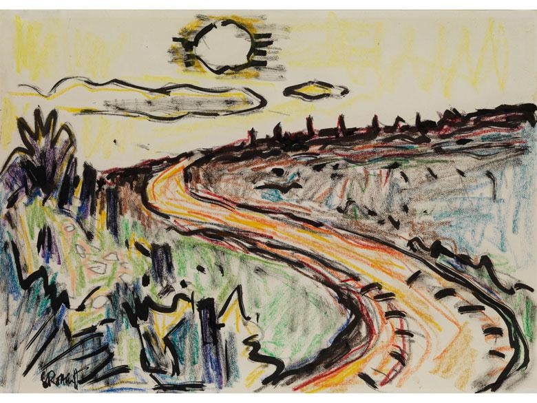 Karl Schmidt-Rottluff | Landscape with path | MutualArt