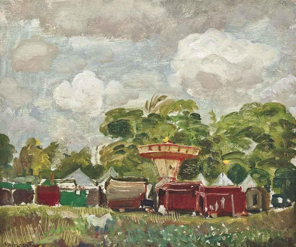 Alberto Morrocco | Travelling Fair, Keith (1946) | MutualArt