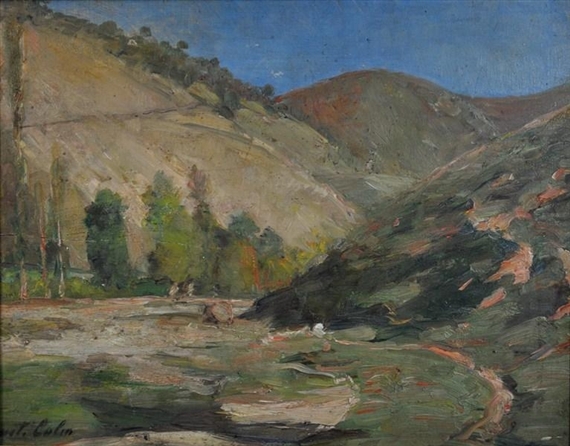 Gustave Colin | French River Landscape | MutualArt