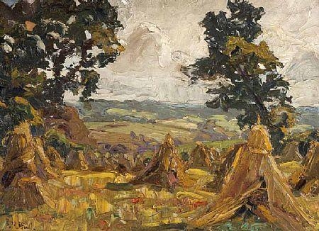 Frederick William Hull | CORN STOOKS | MutualArt