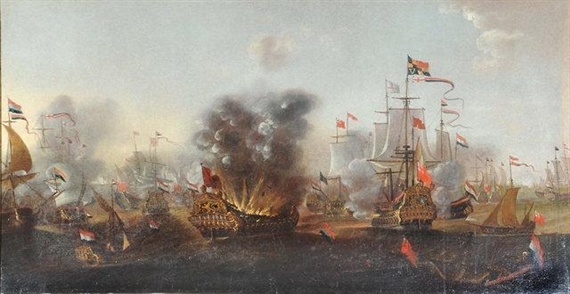 Willem van der Stoop | Battle of Lowestoft (1665) | MutualArt