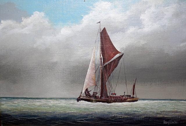 Peter J. Carter | A wherry on calm seas | MutualArt