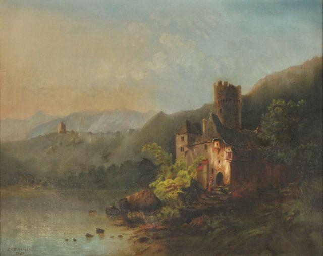 E.A.E. Johnson | Castle Landscape (1855) | MutualArt