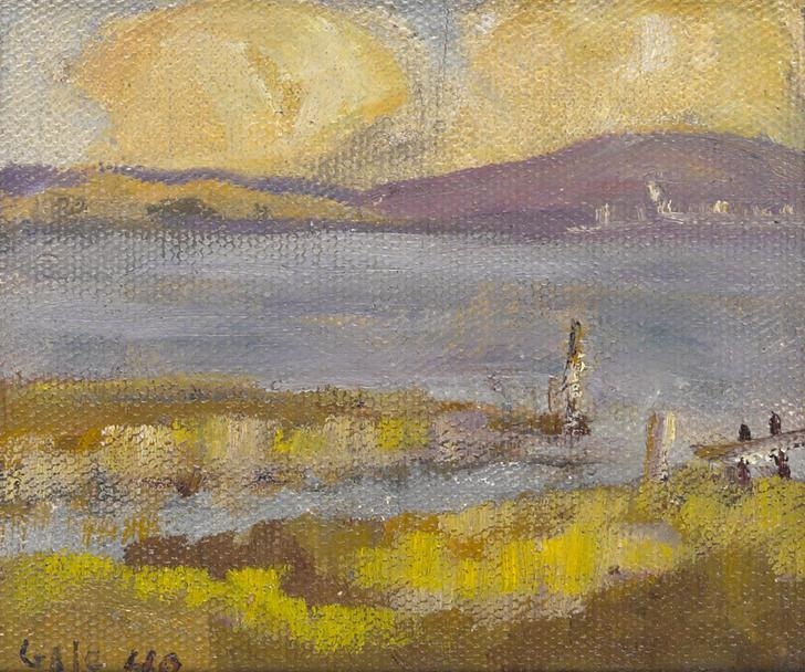 Selden Connor Gile | Lagoon and purple hill (1940) | MutualArt