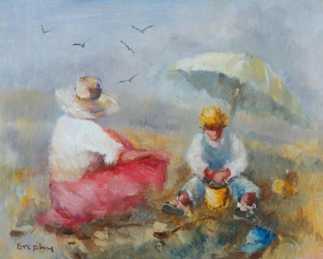 Elizabeth Brophy | Umbrella Boy | MutualArt